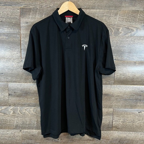 Tesla | Shirts | Mens Tesla Motors Black Short Sleeve Corporate Polo ...